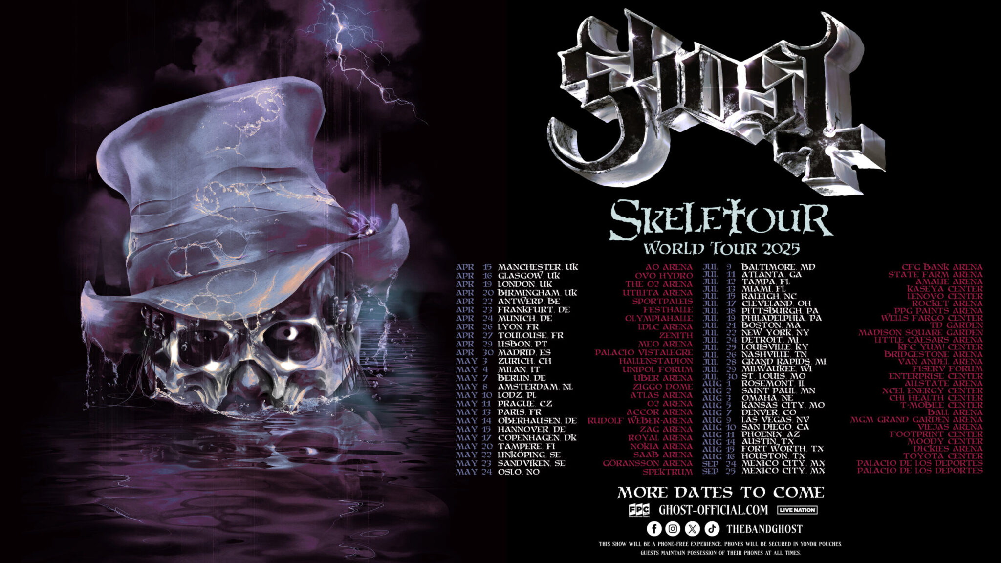 Ghost Earn First Career No. 1 Album on Billboard 200 with ‘SKELETÁ’