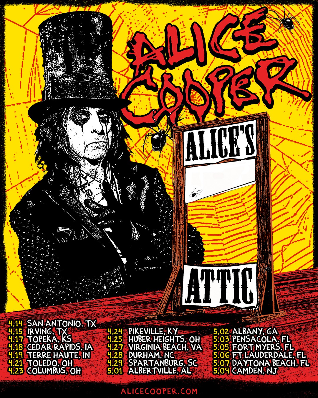 Alice Cooper Announces 2026 Spring Tour