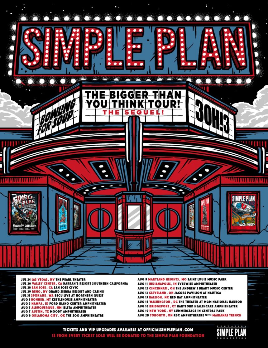 Simple Plan Announce 2026 Summer Tour with Bowling for Soup and 3OH!3