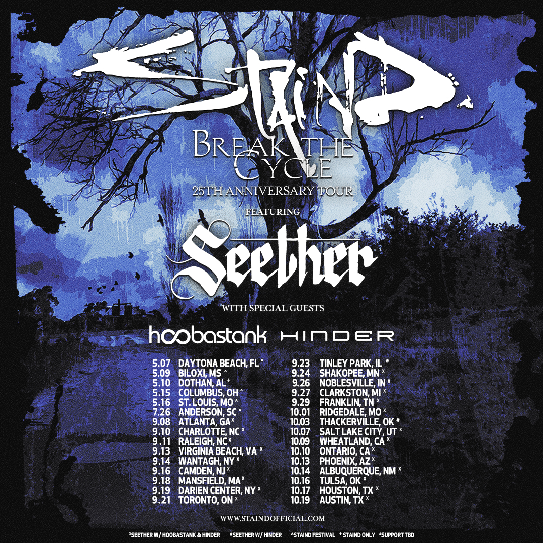 Staind Announce ‘Break the Cycle’ 25th Anniversary Tour